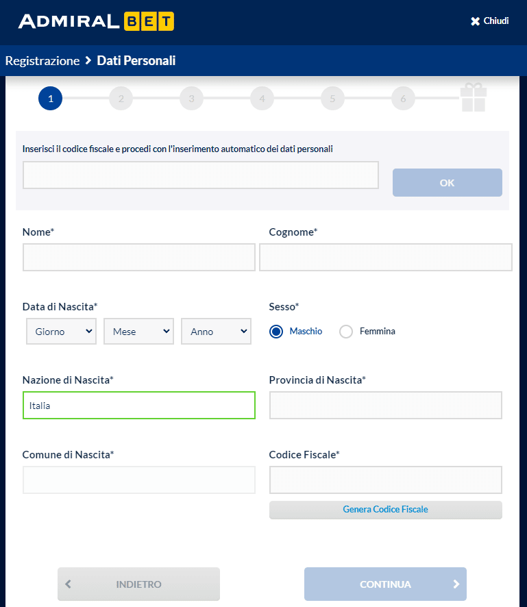 AdmiralBet login: Guida completa su come aprire un conto